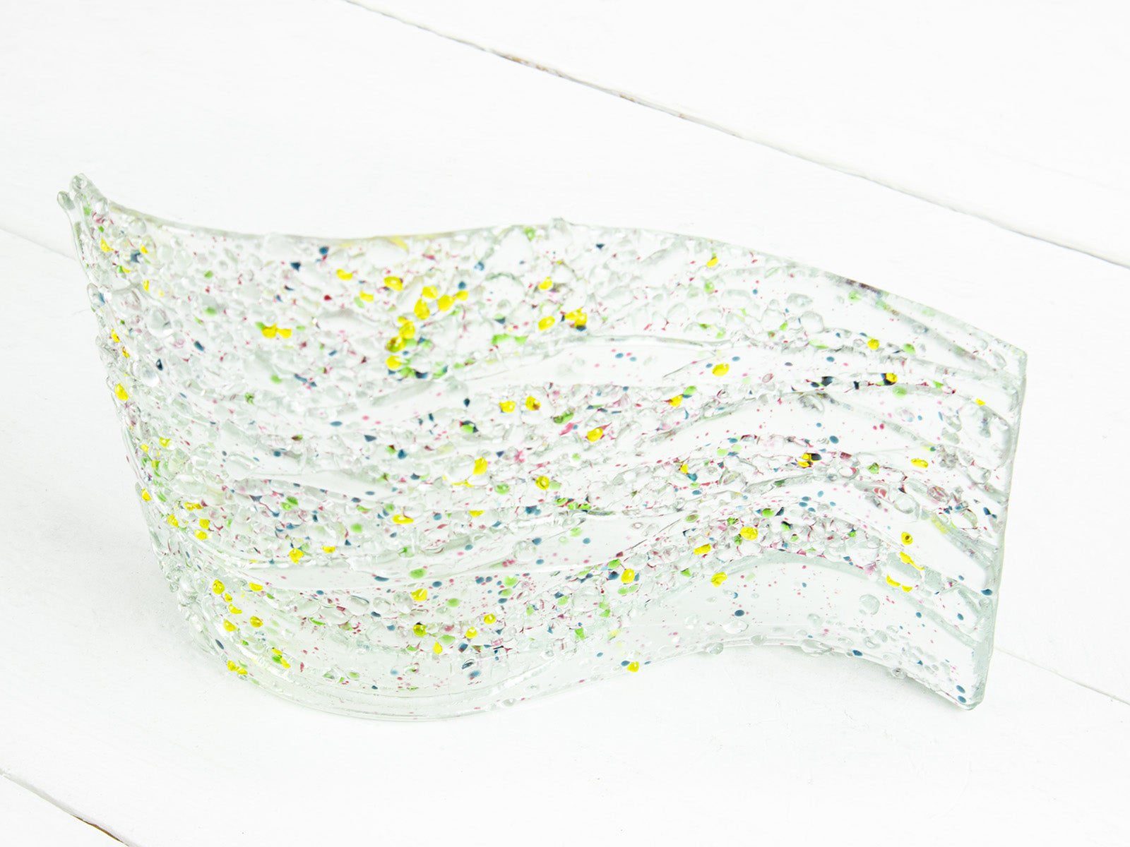 Artisan Crystal Clear Small Wave – Jo Downs Handmade Glass