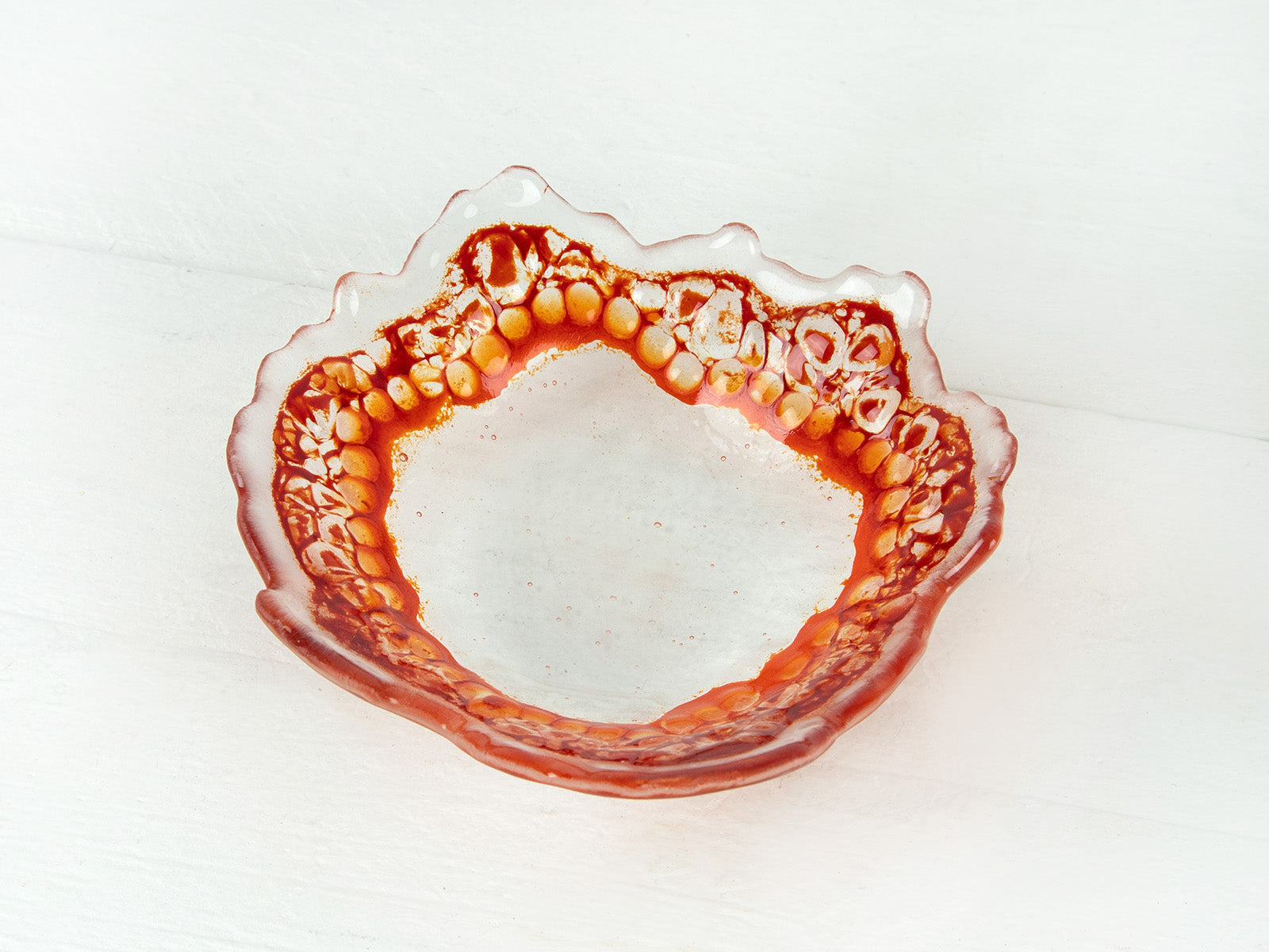Artisan Tangerine Small Deep Dish – Jo Downs Handmade Glass