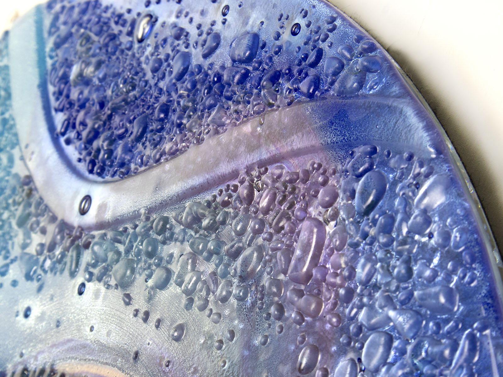 Artisan Amethyst Ocean Circular Wall Panel – Jo Downs Handmade Glass