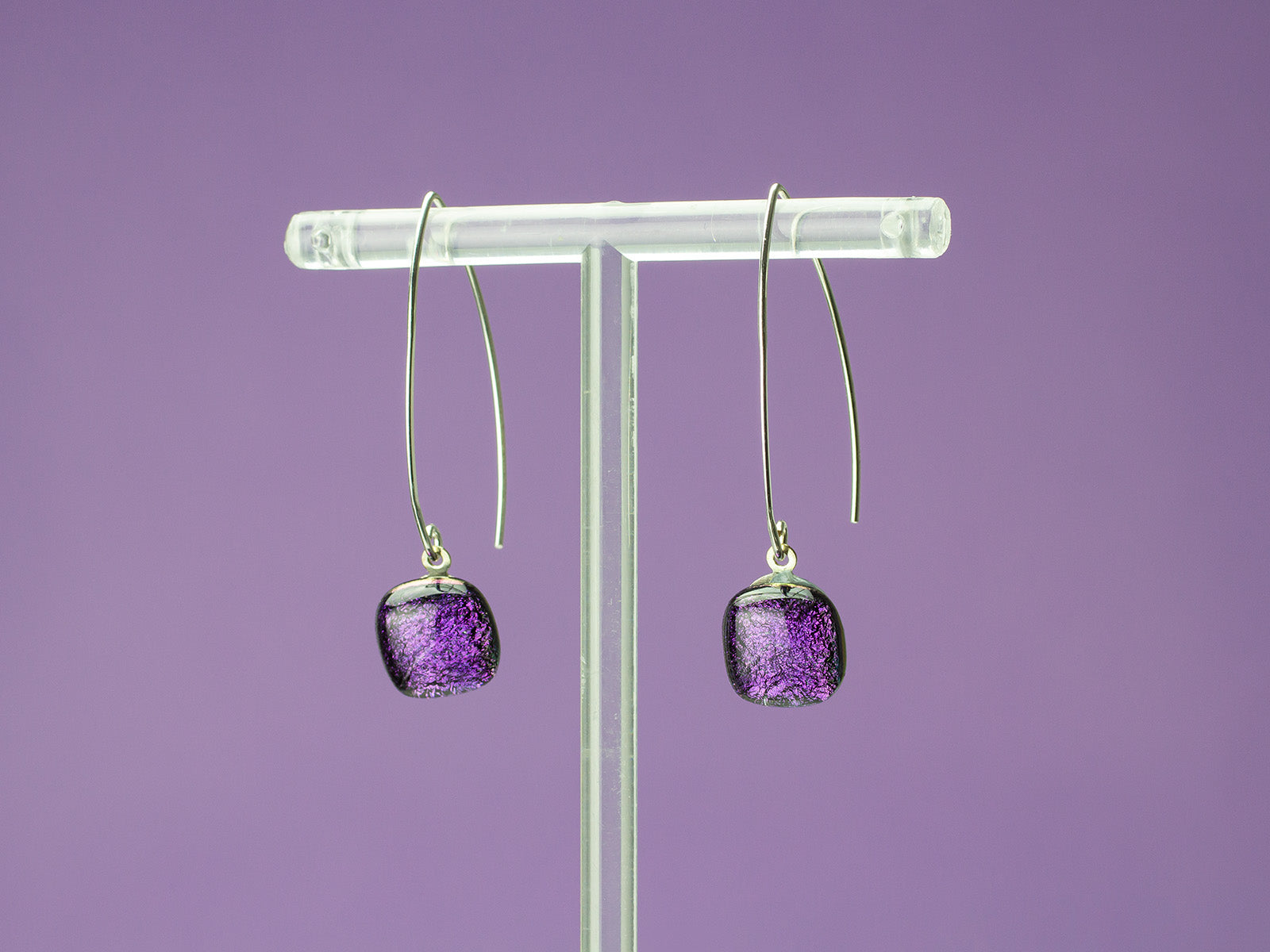 Purple Loop Earrings – Jo Downs Handmade Glass