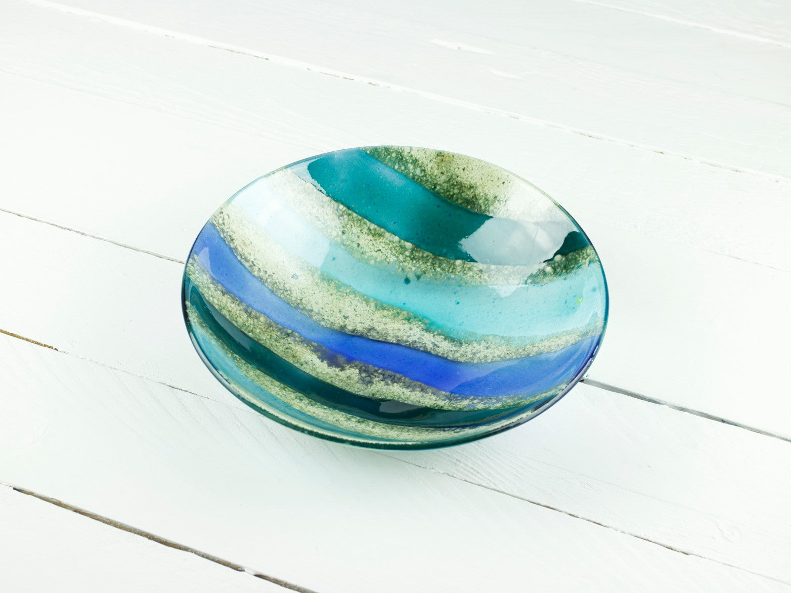 Shoreline Large Deep Dish – Jo Downs Handmade Glass