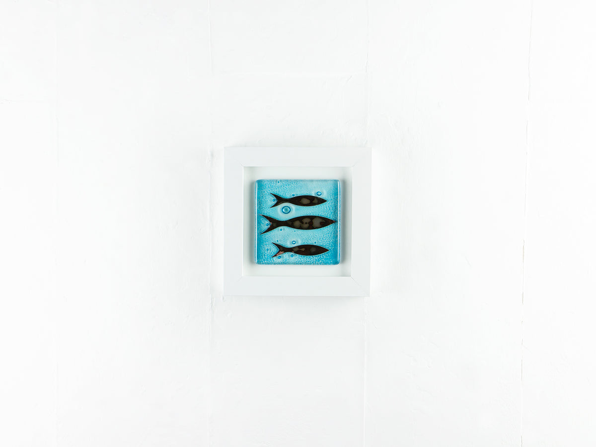 Topaz Fish Small Art Frame – Jo Downs Handmade Glass